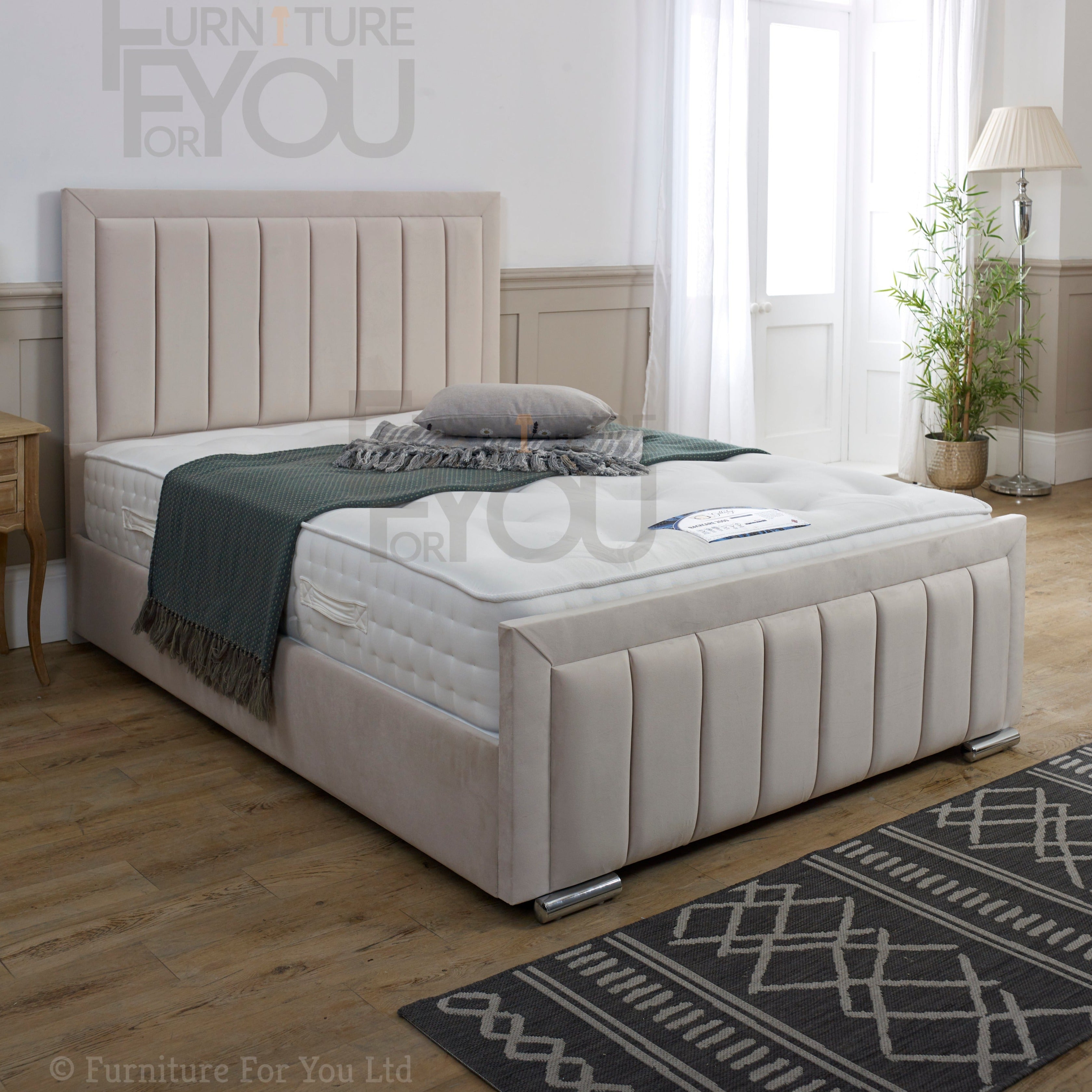 Charlotte Linear Panel Bed Frame – Furniture For You Ltd